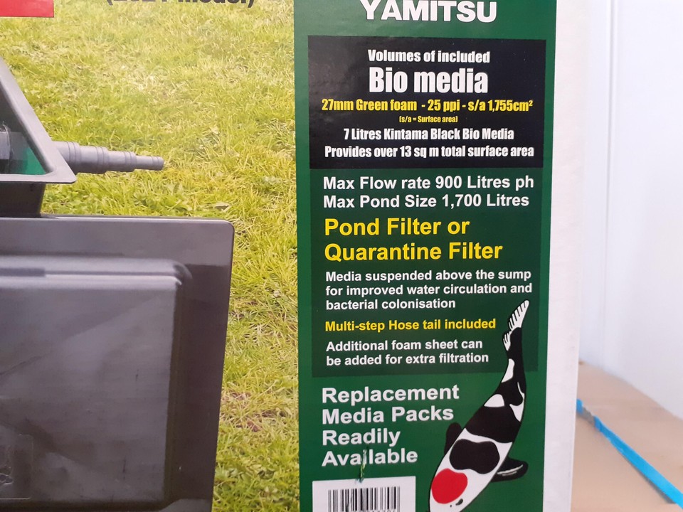 SMALL POND Black Box Koi Fish Pond Filter System - Kockney Koi/Yamitsu ...