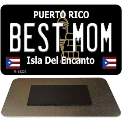 Best Mom Puerto Rico Black Magnet Fridge Refrigerator Home Kitchen ...