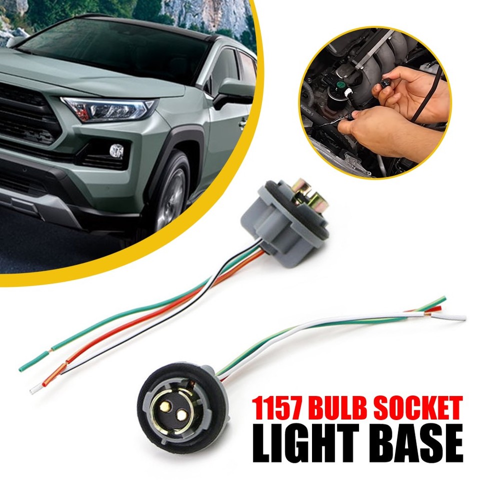 Two Stop Brake Light Harness Bulb Plug Repair Socket Wire Pigtail ...