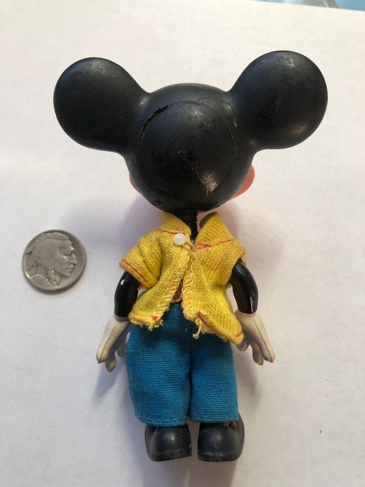 Vintage Mickey Mouse 1968 Mattel Walt Disney Toy Doll. Arms and legs ...