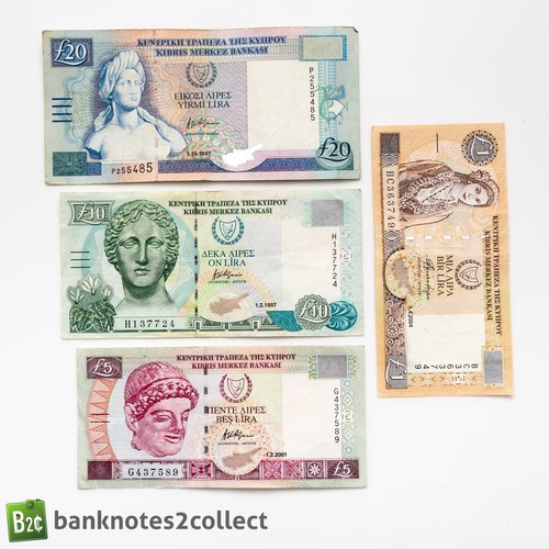 CYPRUS: Set of 4 Cypriot Pound Banknotes. | eBay