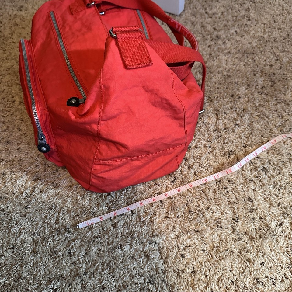 Large Kipling Red Weekender Bag - Duffle Travel Bag - Nylon | eBay