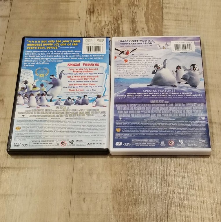 Happy Feet 1 & 2 DVD Lot Collection VG Fast Free Shipping 883929351312 ...