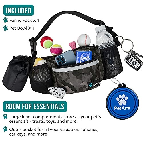 Dog Fanny Pack, Treat Pouch for Dog Walking, Training, Built in Camo ...