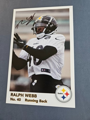 RALPH WEBB Rare Signed 8.5"x5.5" Pittsburgh Steelers Photo | eBay