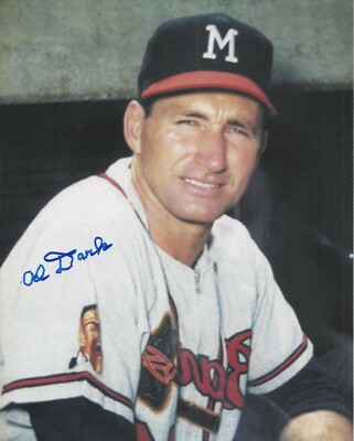 Alvin Dark (Deceased) 1960 Milwaukee Braves Signed Autographed 8x10 ...