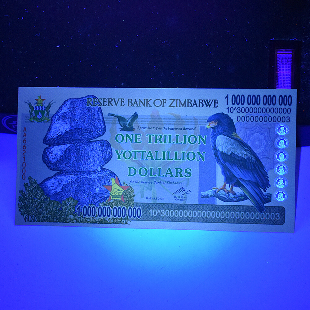 Zimbabwe One Trillion Yottalillion Dollars Paper Banknote Africa UNC ...