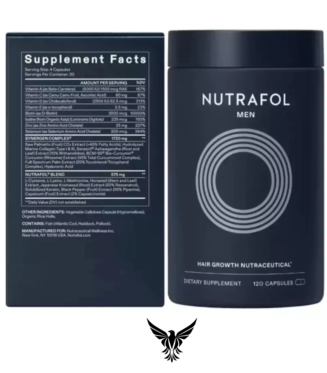 NUTRAFOL Men Hair Growth Nutraceutical Dietary Supplement - 120 ...