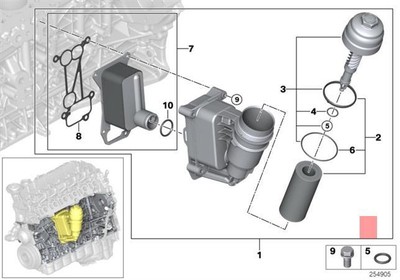 Genuine BMW E70N E71 E90N E91N E92 E92N E93 Oil Filter Cover OEM ...