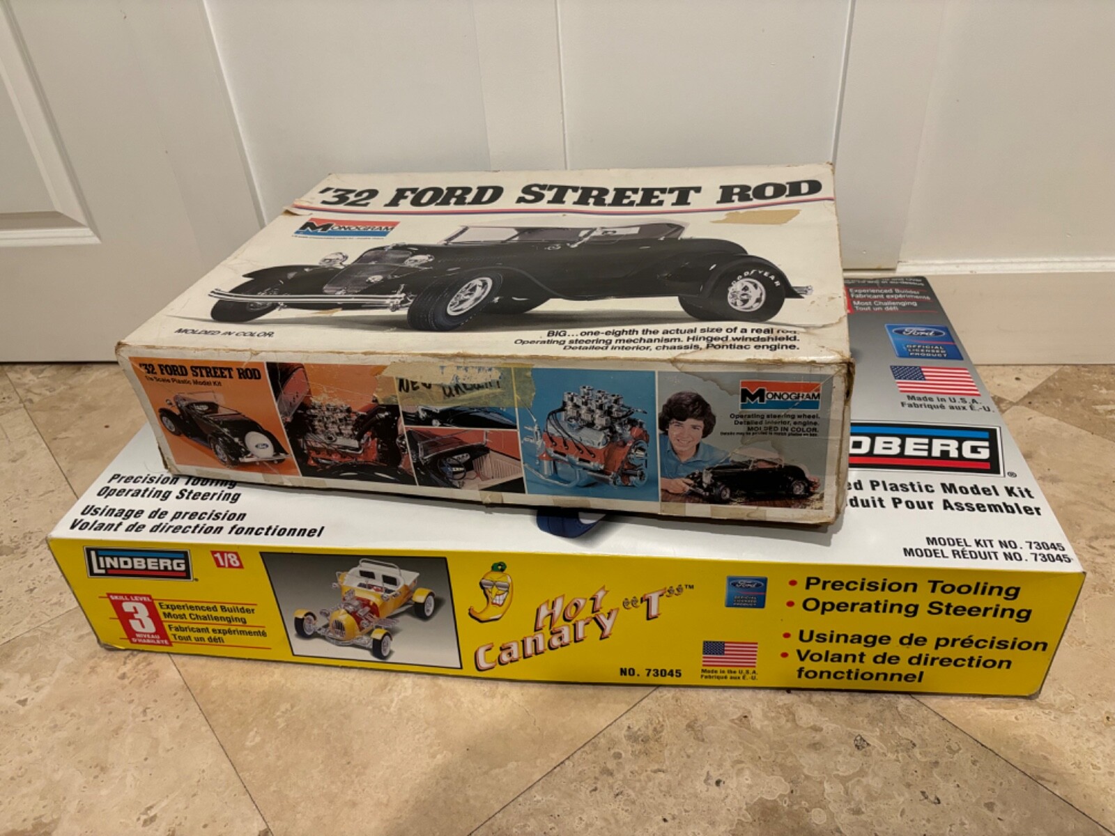 Monogram 32 Ford & Lindberg Hot Canary T 1/8 Scale Plastic Model Car ...