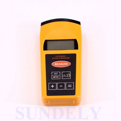 Ultrasonic LCD Sonic Distance Tape Measurer Meter Laser Pointer Measure ...
