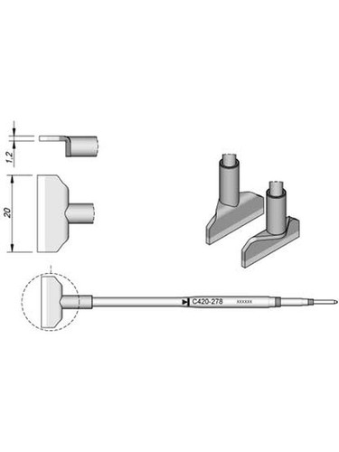 JBC 20.0mm Dual Inline IC Cartridge Tip (C420278) | eBay