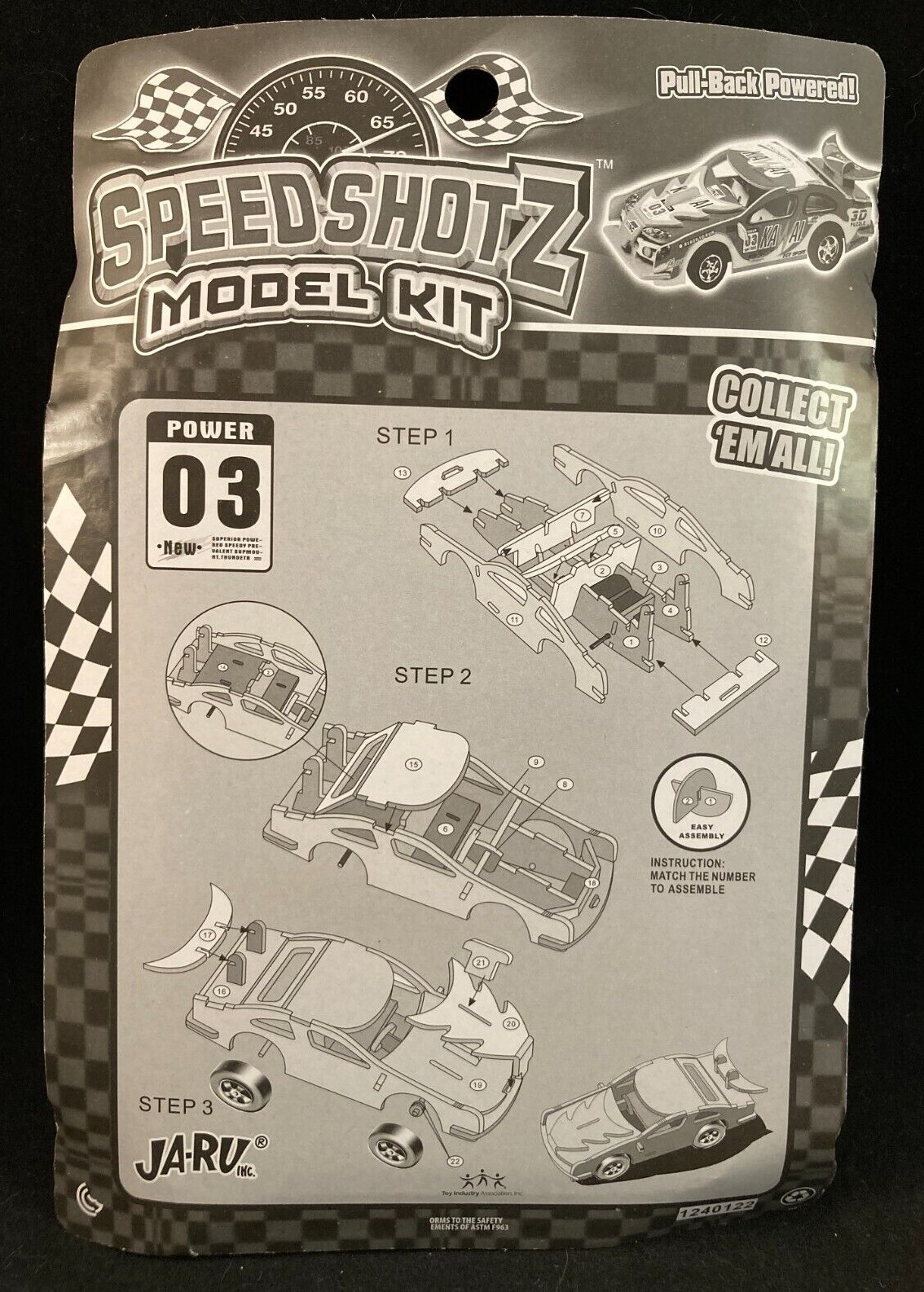 Speed ShotZ Model Kit - Racecar Model Kit - Pull Back Powered - Power ...