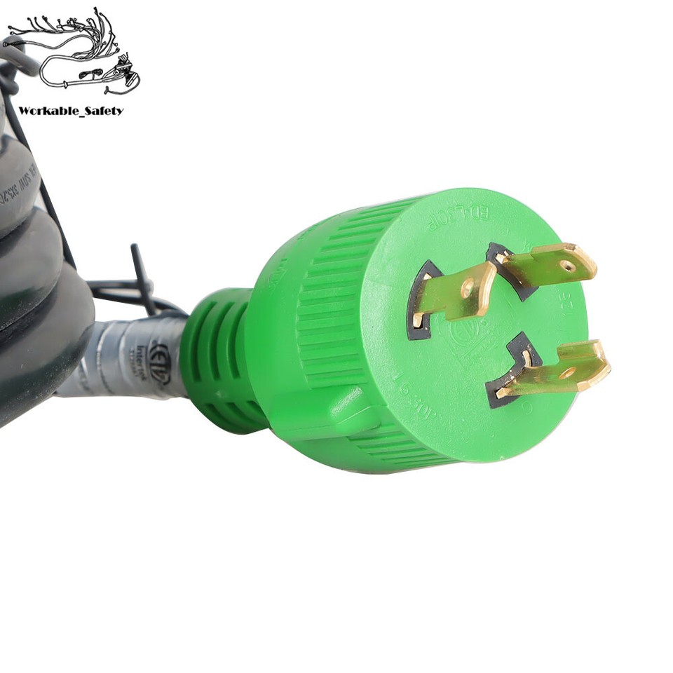 30 Amp 3 Prong Generator Extension Cord 10Ft Power Cable 10 3 Adapter ...
