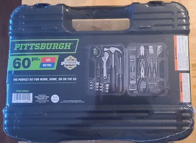 Pittsburgh 60 pc tool kit SAE & Metric | eBay