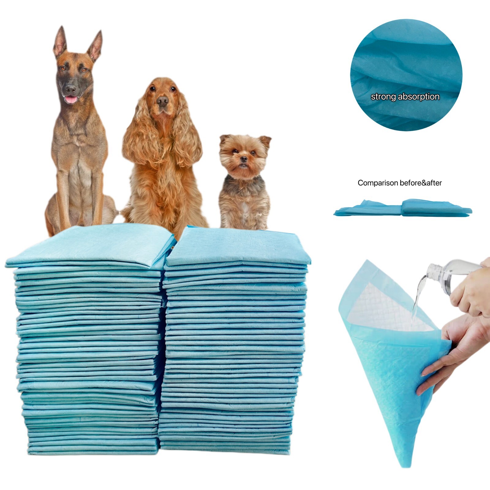 100pcs/Set Puppy Training Trainer Train Pads Toilet Pee Wee Poo Dog Pet ...