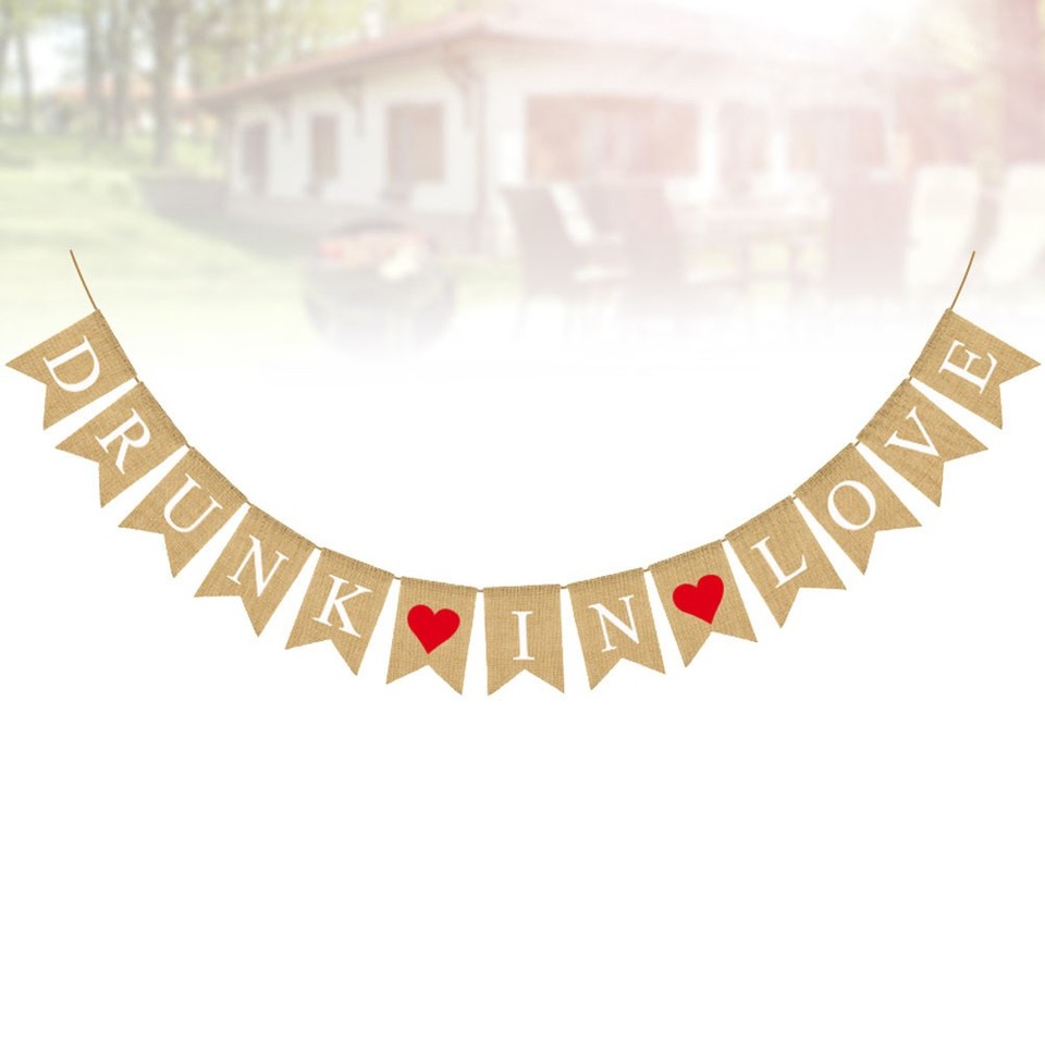 Party Bunting Decorations Burlap Bachelorette Banner Bridal Shower ...