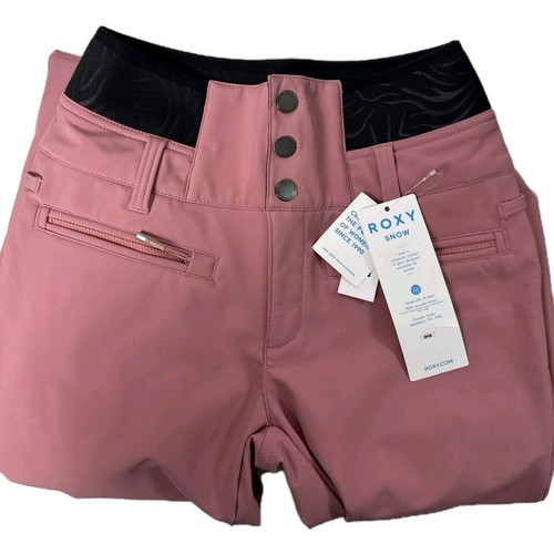 Roxy 2024 Women's Rising High Snow Pants DryFlight Technology, Pink Sz Small | eBay