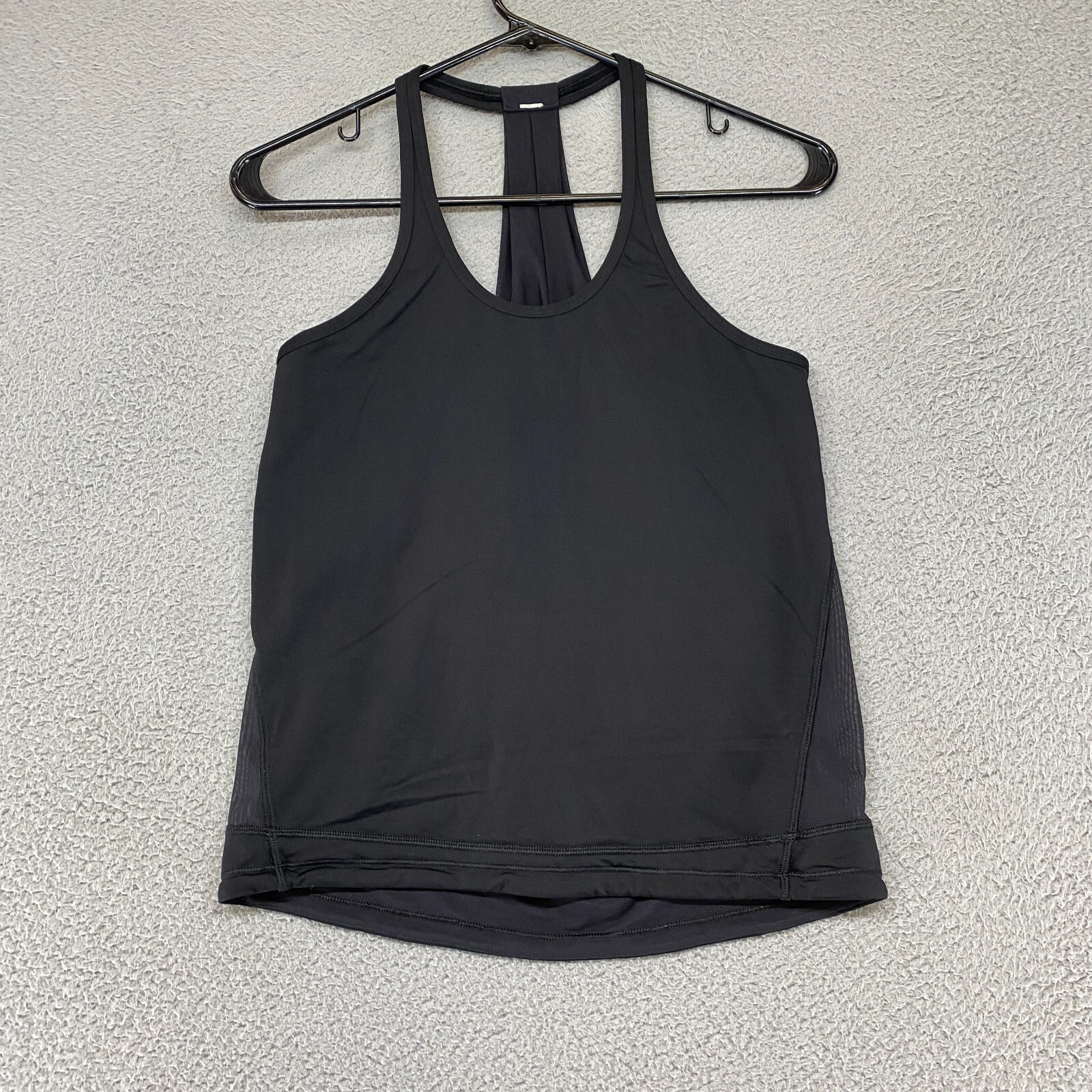 Lululemon Tank Womens 4 Black Mesh Racerback Cinch Wa… - Gem
