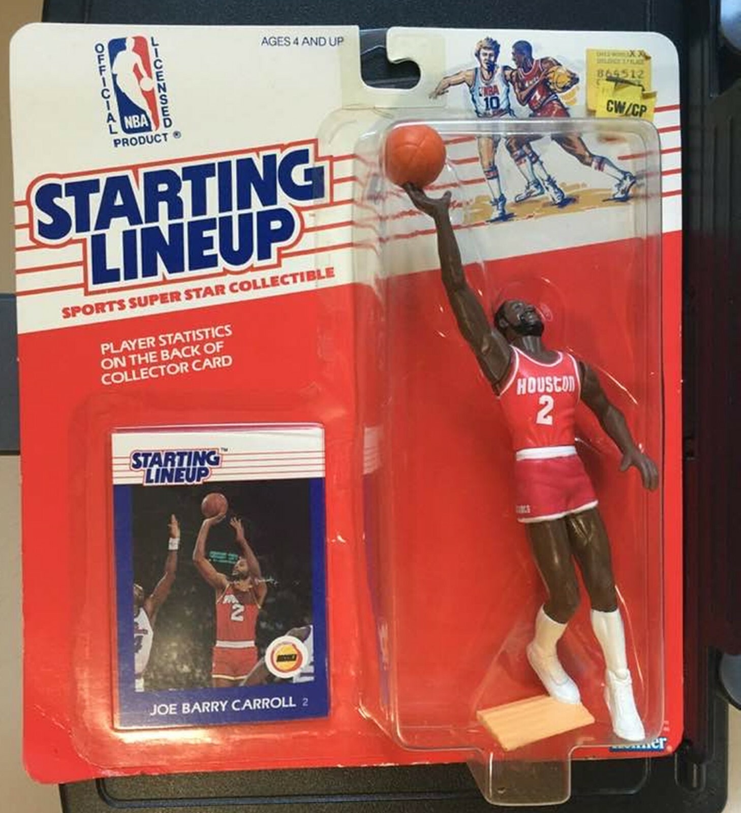 1988 Kenner Starting Lineup Basketball- JOE BARRY CARROLL - Rockets ...