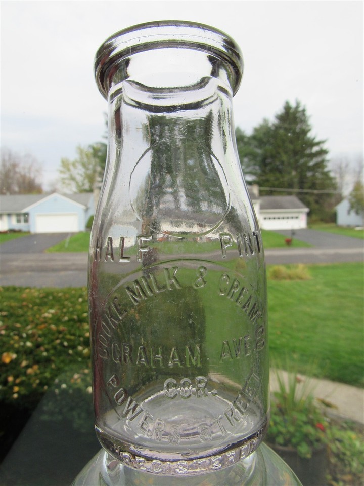 TREHP Milk Bottle Cooke Dairy Graham Ave corner Powers St NY NY New ...