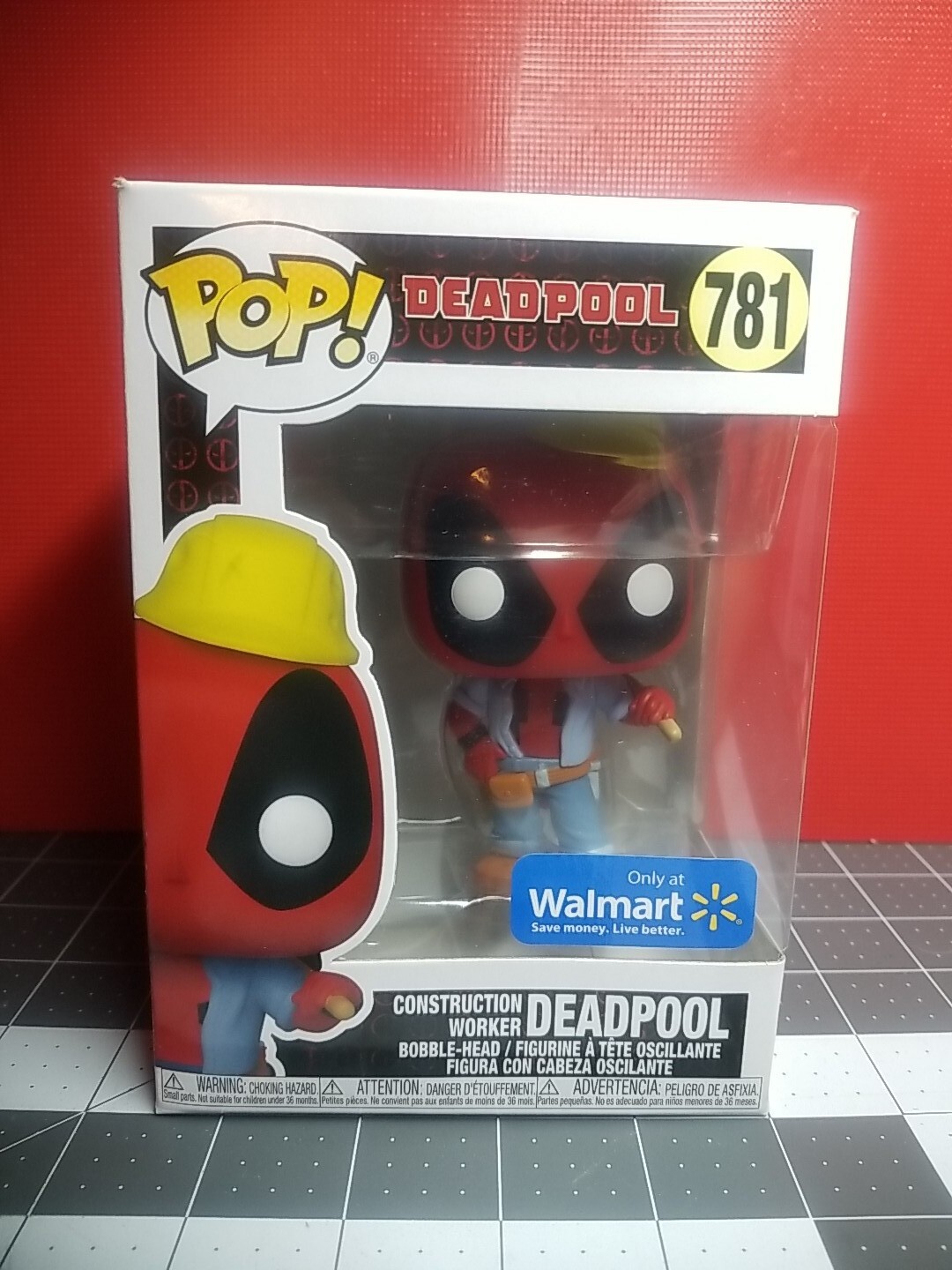 Funko Pop! Vinyl: Marvel - Construction Worker Deadpool - Walmart ...