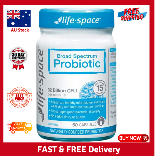 Life-Space Broad Spectrum Probiotic 60 Vege Capsules Fridge Free 32 ...