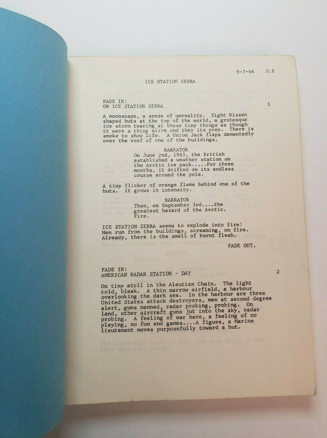 ICE STATION ZEBRA / Harry Julian Fink 1966 Screenplay, Rock Hudson in ...