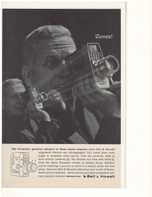 May 1960 Nat Geo Vintage Print Ad - Bell & Howell Zoomatic 8mm Movie ...