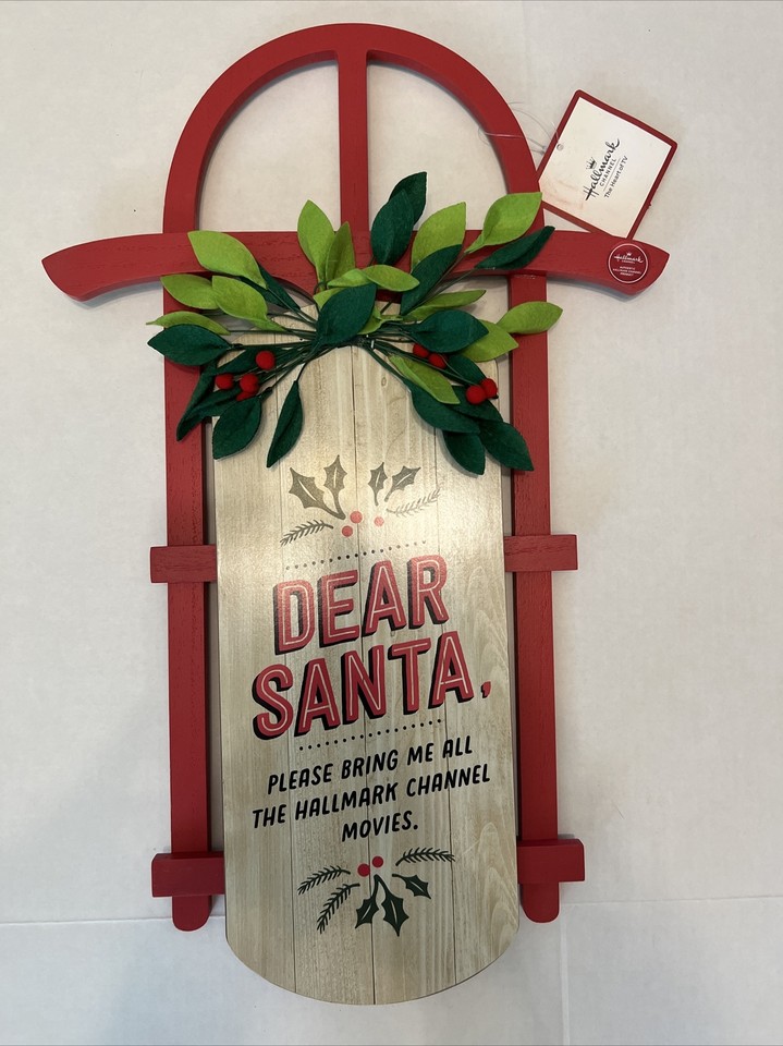Hallmark Dear Santa Hallmark Channel Movies 12.75 x 20" Sled Quote Wall ...