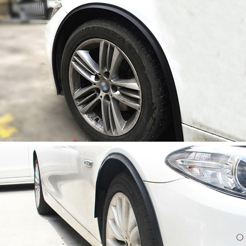 4PCS 1.5M Car SUV Fender Flares Protector Wheel Moulding Rubber Trims ...