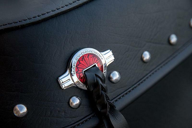 Harley-Davidson Softail Heritage Red Concho Seat Sissy Bar Saddlebag ...