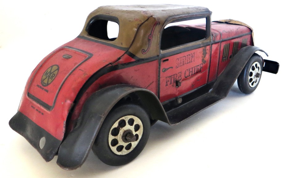 Vintage Marx Fire Chief Friction Action Toy Sedan American, Circa 1930 ...