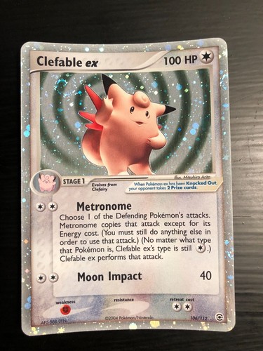 Clefable EX - Near Mint - Rare Holo - 106/112 - Fire Red Leaf Green ...