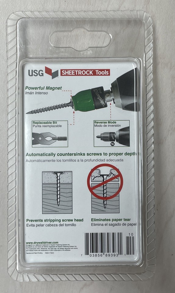 Sheetrock The Dimpler Reversible Drywall Screw Setter Bit (340800 ...
