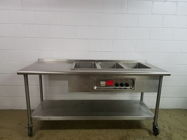 Soup Well HFW-3 3 Compartment Warmer w/ Table Tested 208/240v 3 phase ...