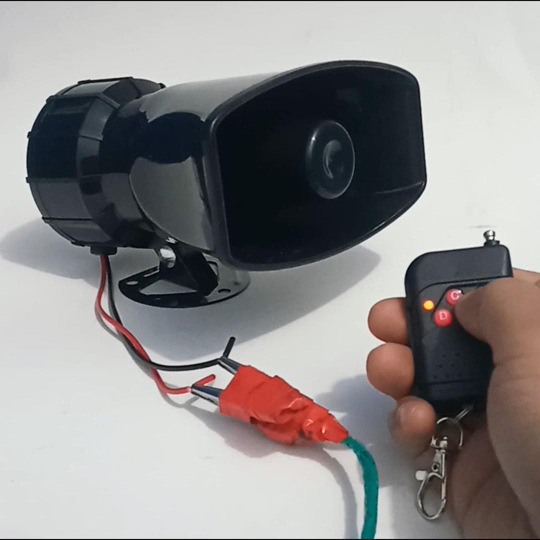 Wireless Remote Control 7 Sound Horn Car Warning Alarm Megaphone Siren ...