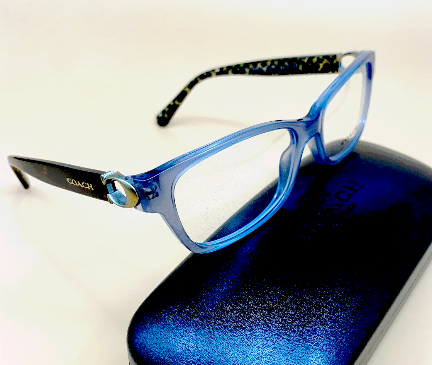 Coach Eyeglasses HC 6119 / 5521 Milky Blue Denim 53-16-140 mm ORIGINAL ...