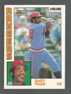 1984 OPC O-Pee-Chee Baseball Gary Ward #67 Texas Rangers | eBay