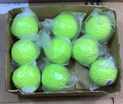 9 Yellow Dimpled Softballs 12 Inch Womens Fastpitch | eBay