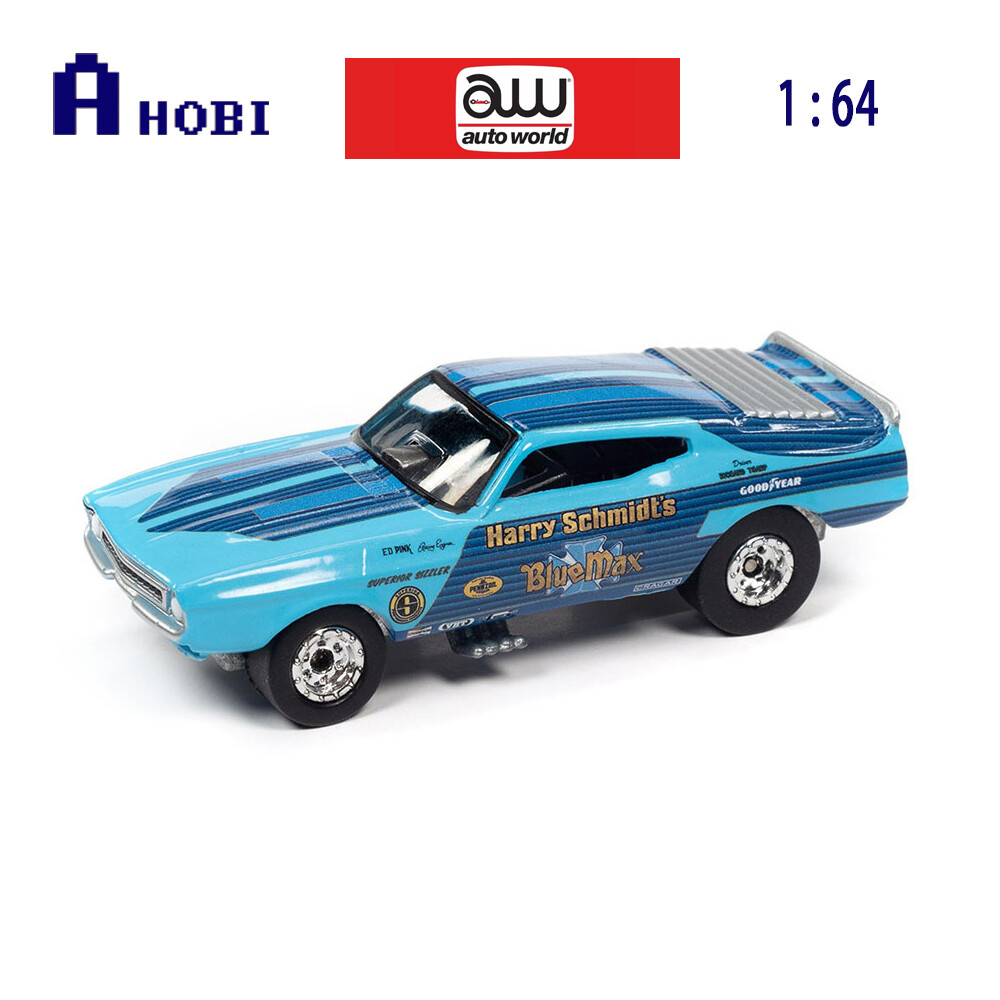Auto World 1:64 Scale 1973 Ford Mustang Blue Max Funny Car Diecast ...