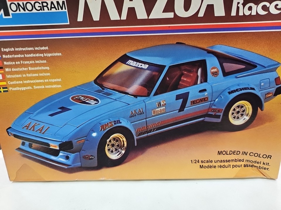 Vintage Monogram 2277 Mazda Cafe Racer RX-7 KIT 1/24 NICE CAR 🚗 #2 | eBay