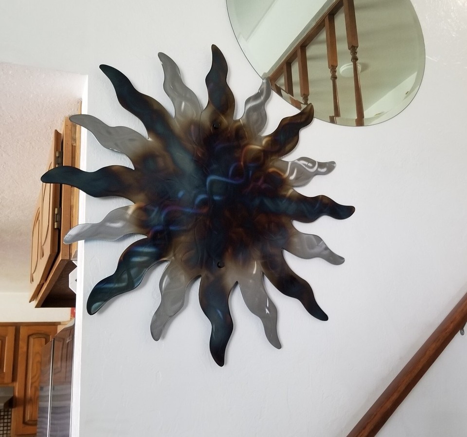 Metal Wall art decorative plasma cut Sun Design Bedroom Living room ...
