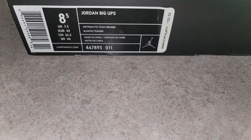 Jordan Big Ups Anthracite/ Team Orange | eBay Australia