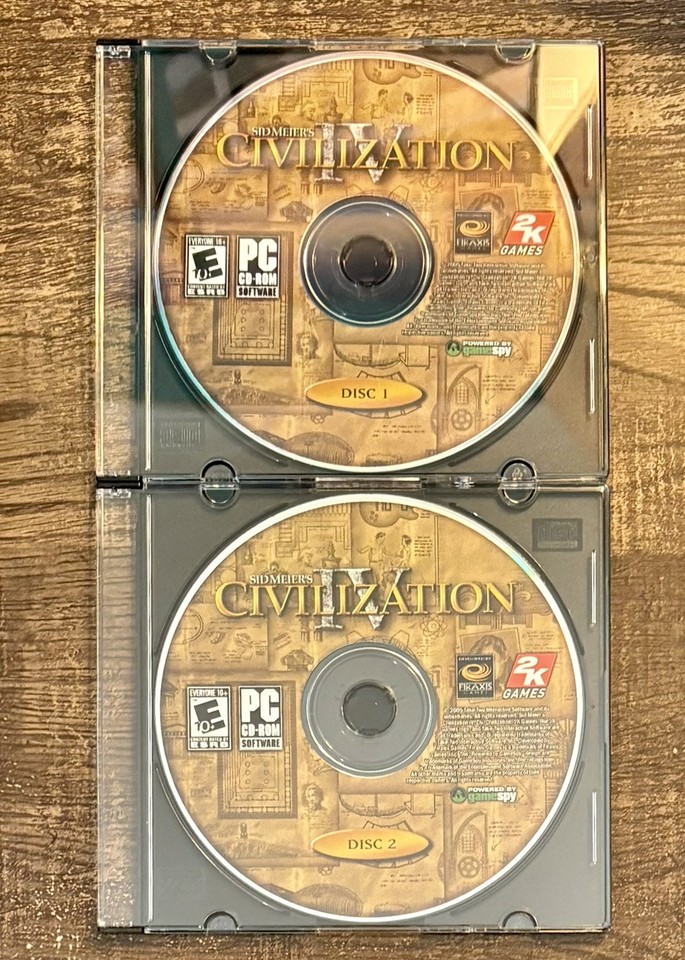 Sid Meier's Civilization IV PC CD-Rom 2005 Windows 2K Games Disc Only ...