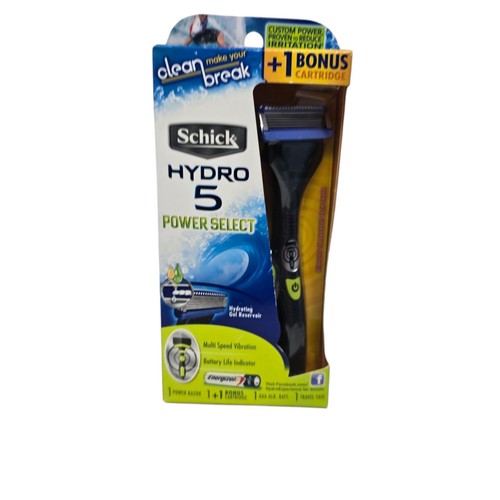 Schick Hydro 5 Cartridge Razor Power Select Plus Bonus Blade & Travel ...