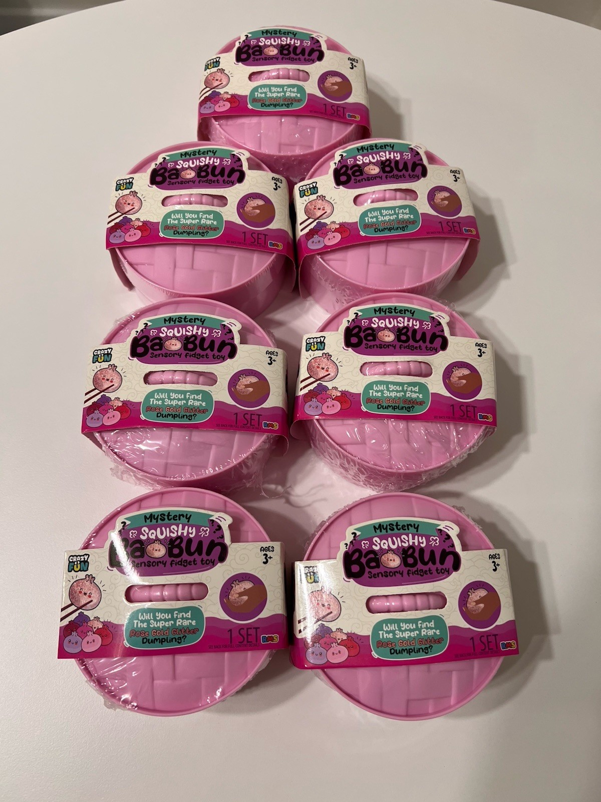 💕 RMS USA Lot of 7 Squishy Mystery Dumpling Glitter Bao Bun Bundle ...