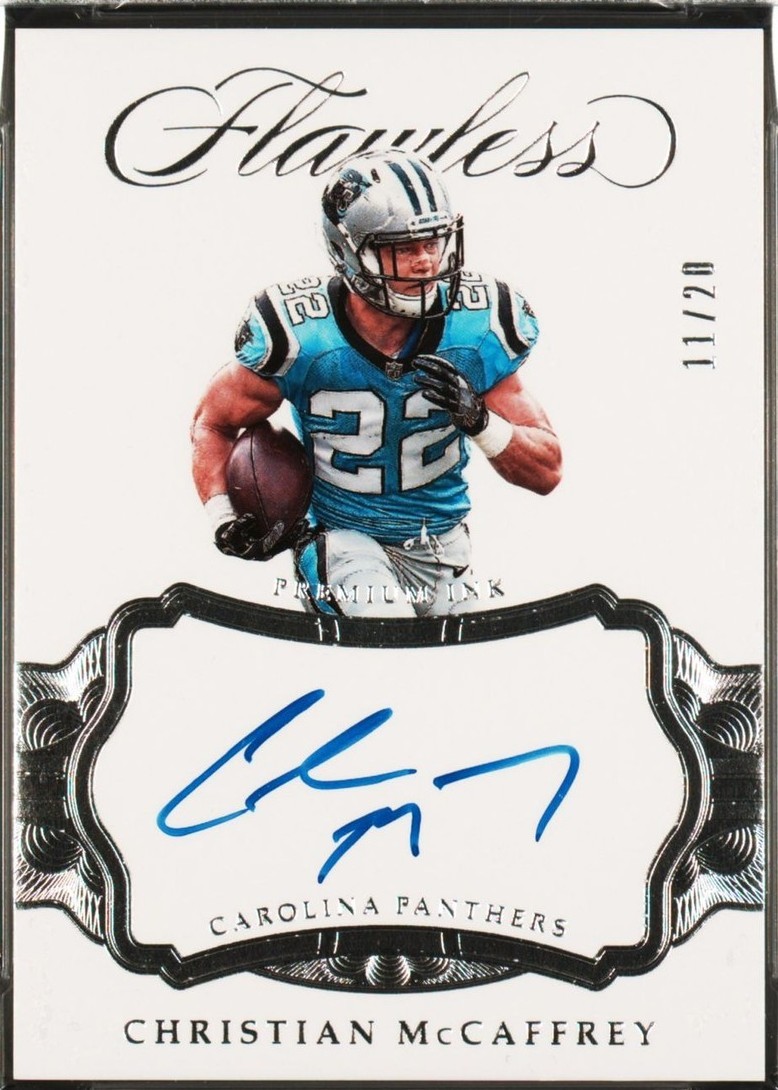 2017 Panini Flawless - Premium Ink Christian McCaffrey #PI-CM Silver ...