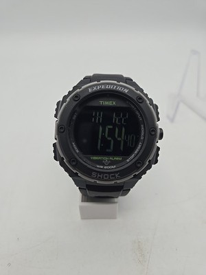 Timex Expedition Shock Watch 52mm Mens Digital Black Vibration Alarm ...