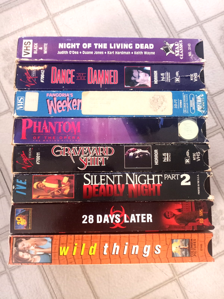 HORROR VHS LOT SILENT NIGHT DEADLY NIGHT 2 GRAVEYARD SHIFT WEEKEND OF ...
